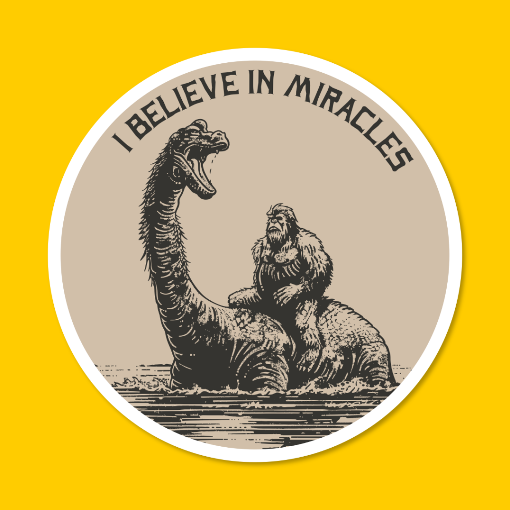 Bigfoot and Nessie Sticker - Sticker Squatch